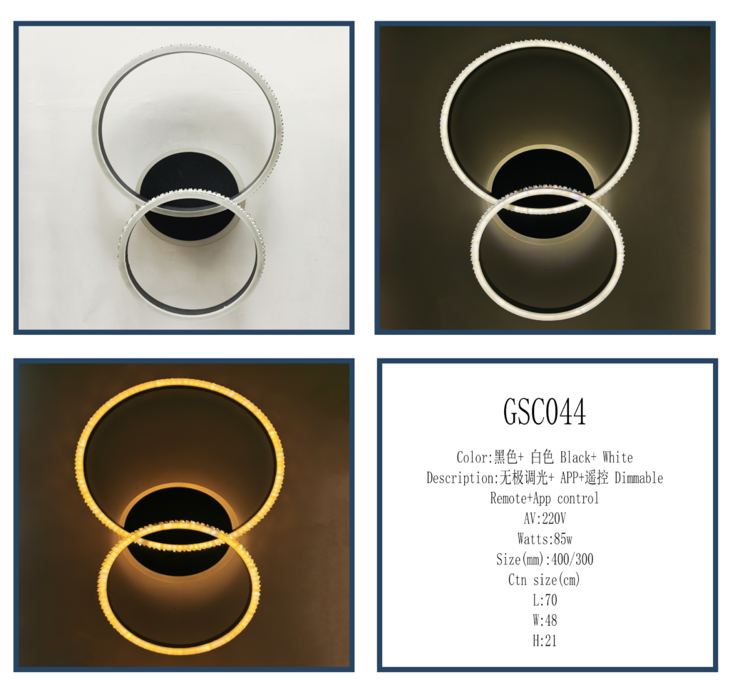 Flush Mount Light with Pair of Overlapping Crystal Band Rings - Galaxy ...